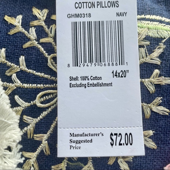 Magaschoni | Accents | Magaschoni 0 Cotton Covered Floral Pillow Dark ...